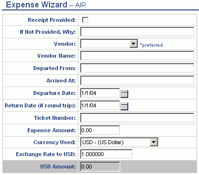 Setup Expense Types